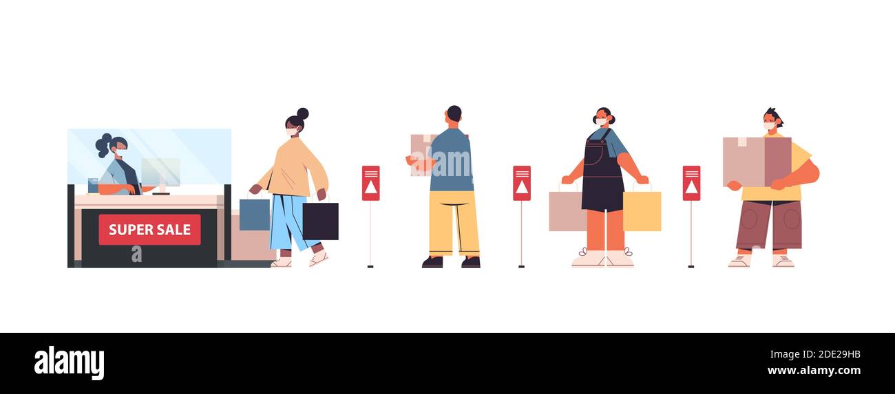 Cash queue woman man hi-res stock photography and images - Alamy