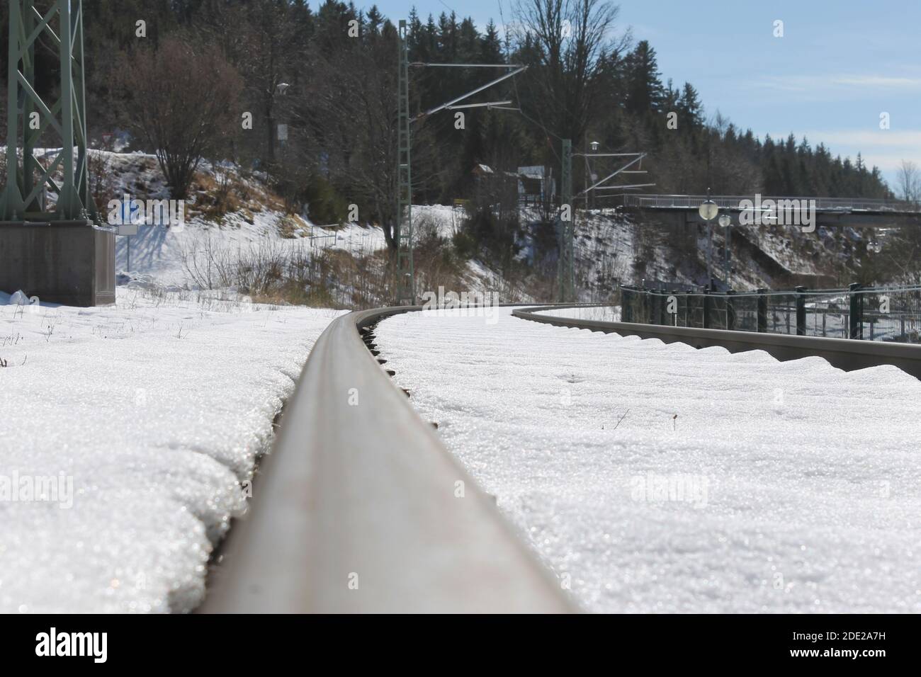 Snow train tracks hi-res stock photography and images - Alamy