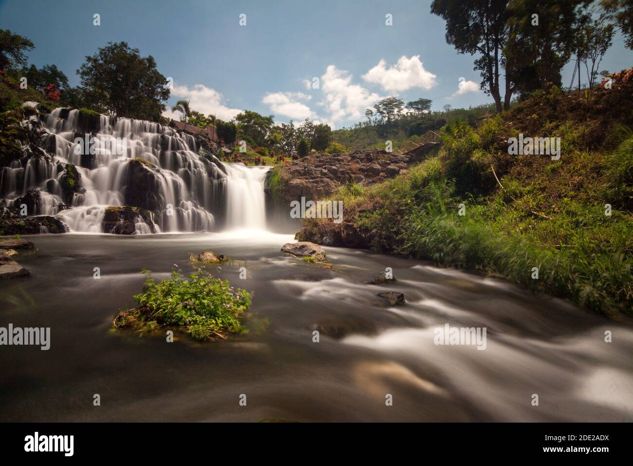 Campuan waterfall in Blawan, Bondowoso district, Indonesia Stock Photo ...