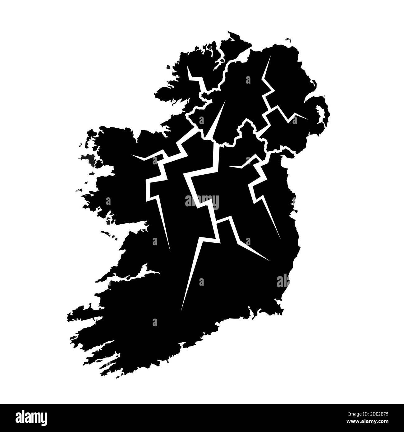 Map uk split Black and White Stock Photos & Images - Alamy