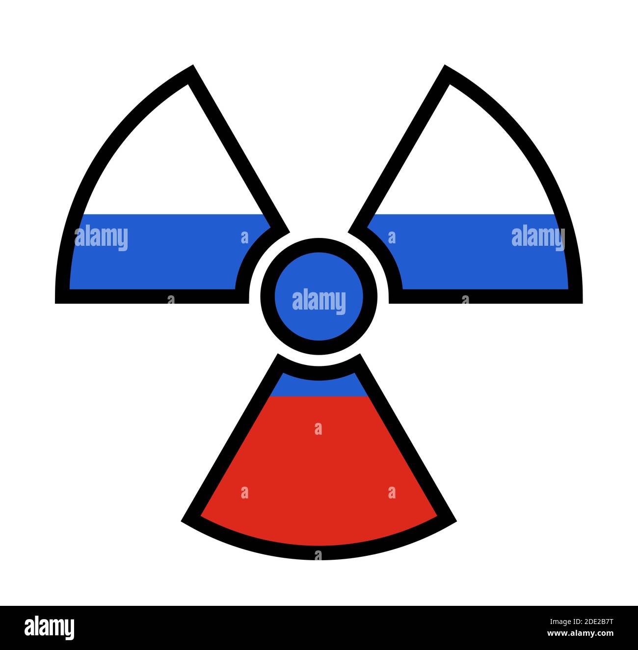 Flag of Russia as symbol of radiation - metaphor of Russian atomic and ...