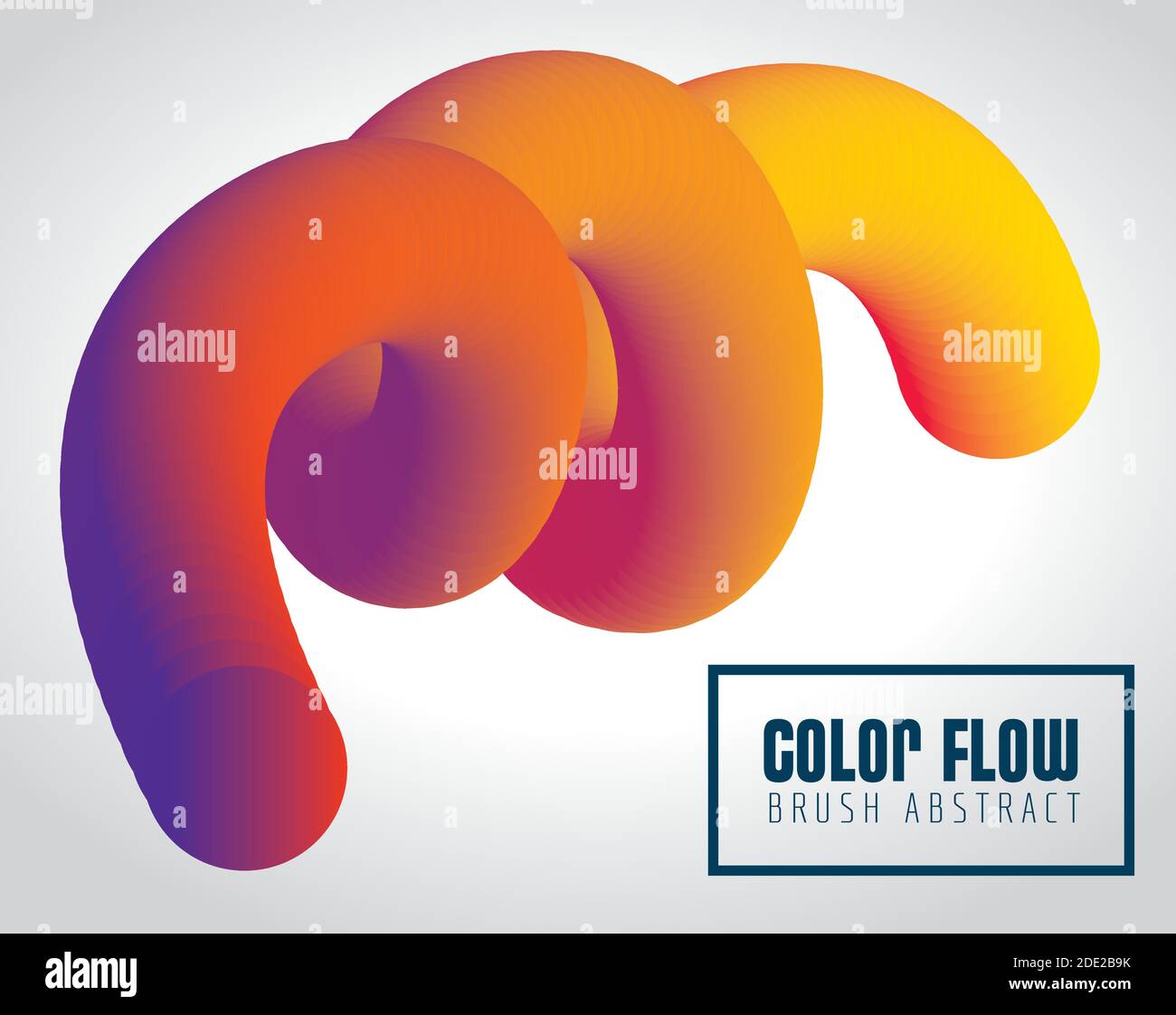 orange color flow poster in white background Stock Vector Image & Art ...