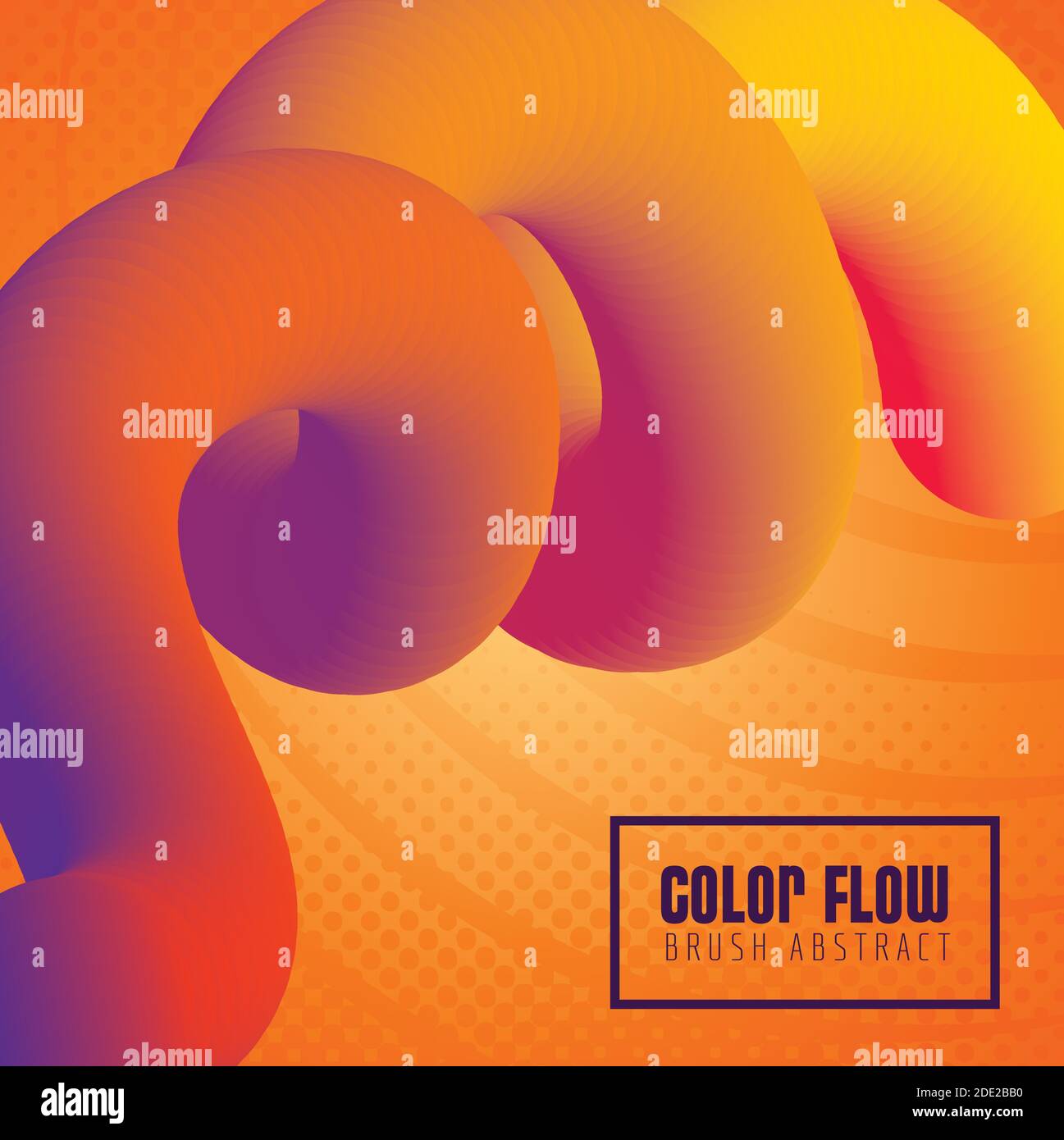 orange color flow poster in orange background Stock Vector Image & Art ...