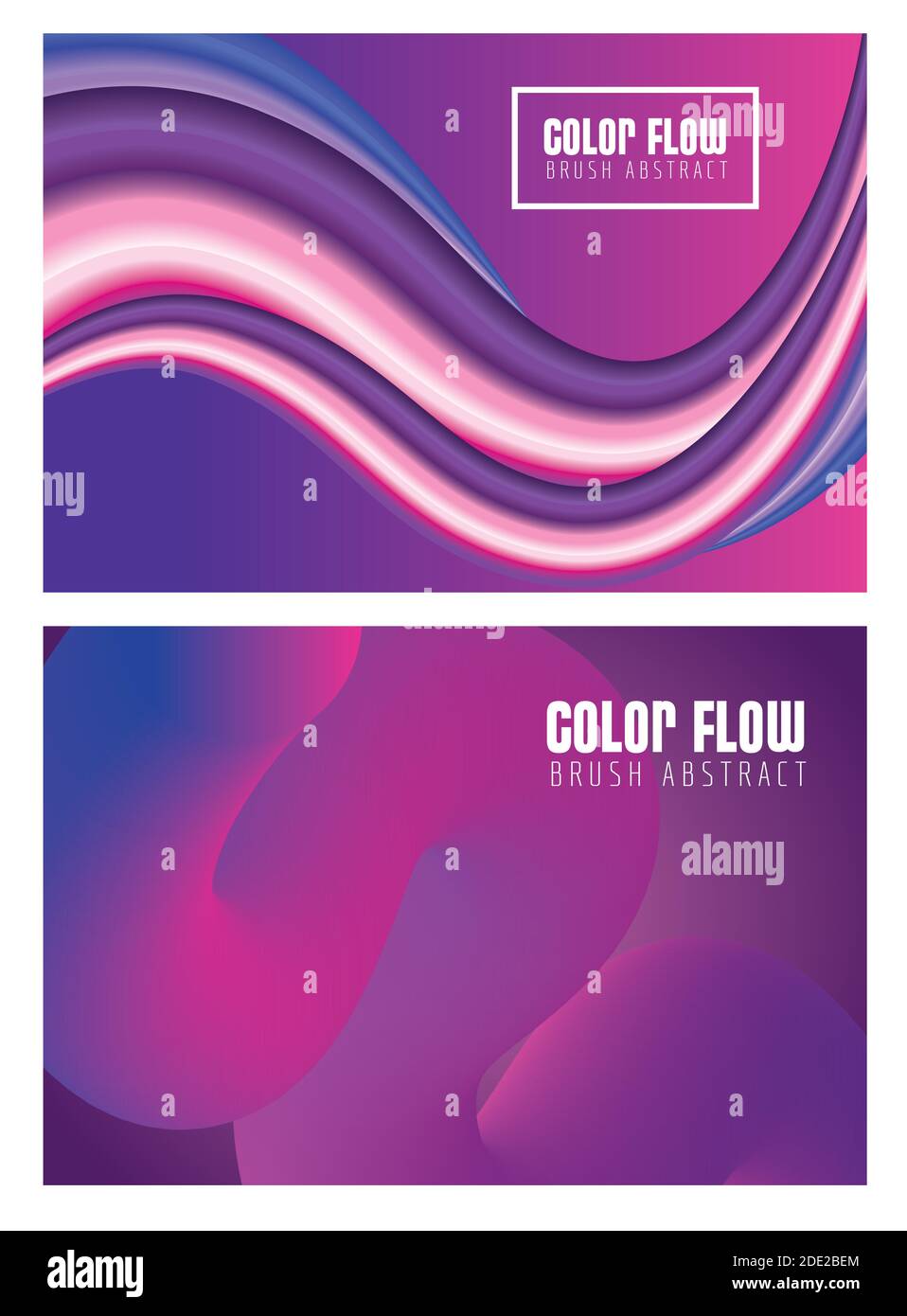 purple color flow posters with letterings in purple background Stock ...