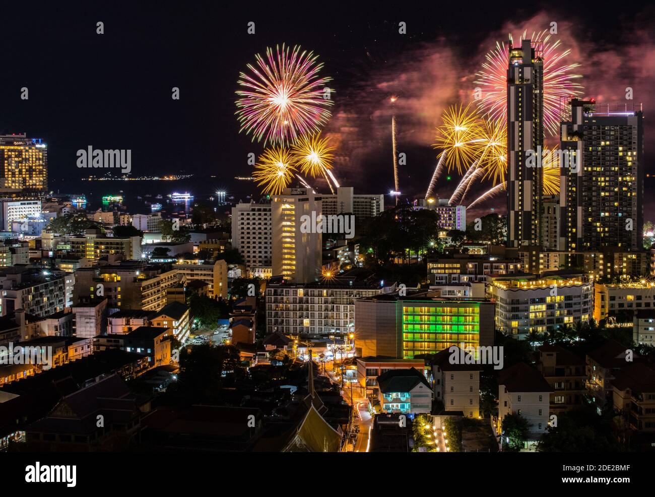 firework festival in Pattaya Thailand Asia Stock Photo - Alamy
