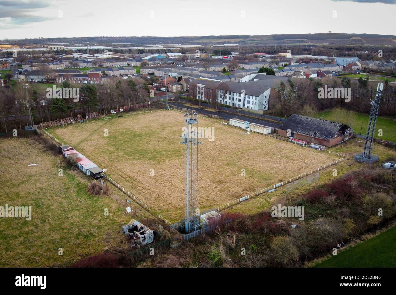 Spout Lane, Washington, Tyne & Wear. Former home of Washington FC Stock ...