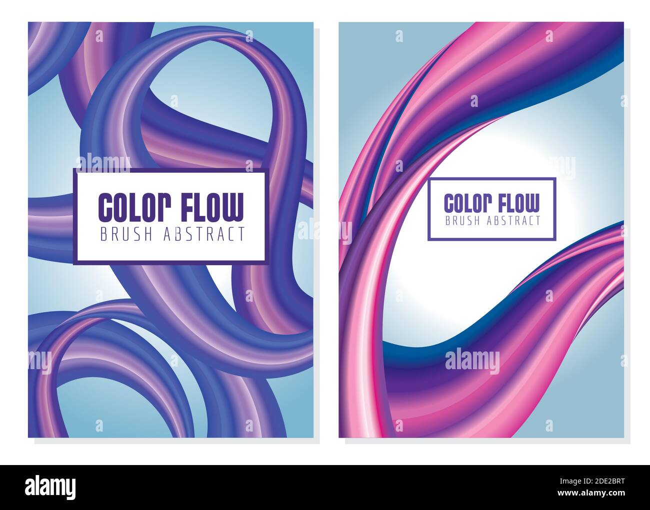 two colors flow posters in gray colors backgrounds Stock Vector Image ...