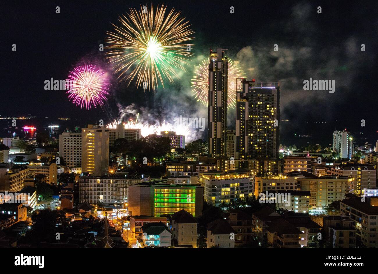 firework festival in Pattaya Thailand Asia Stock Photo - Alamy