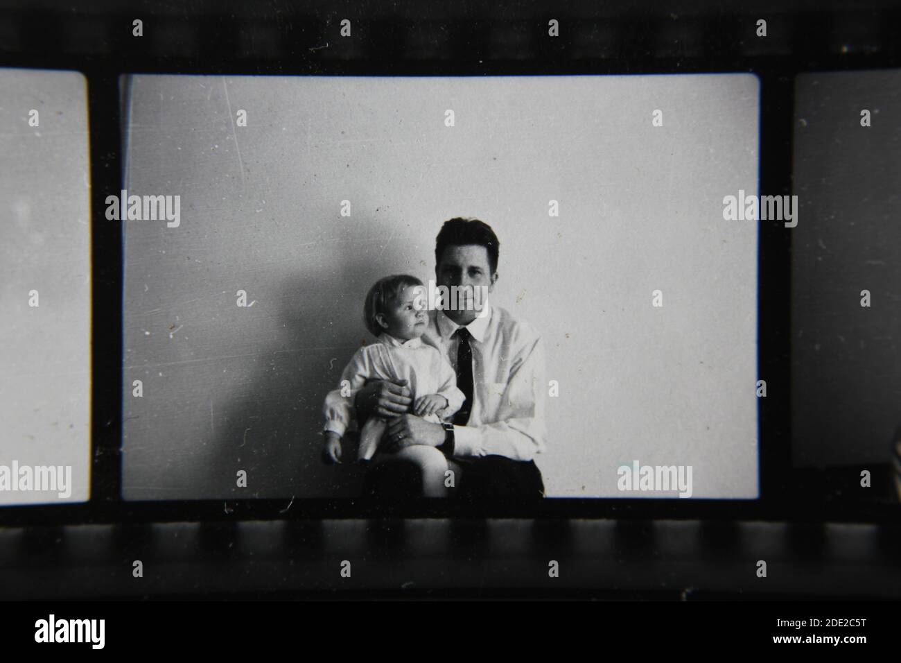Fine 1970s vintage black and white photography of a father spending ...