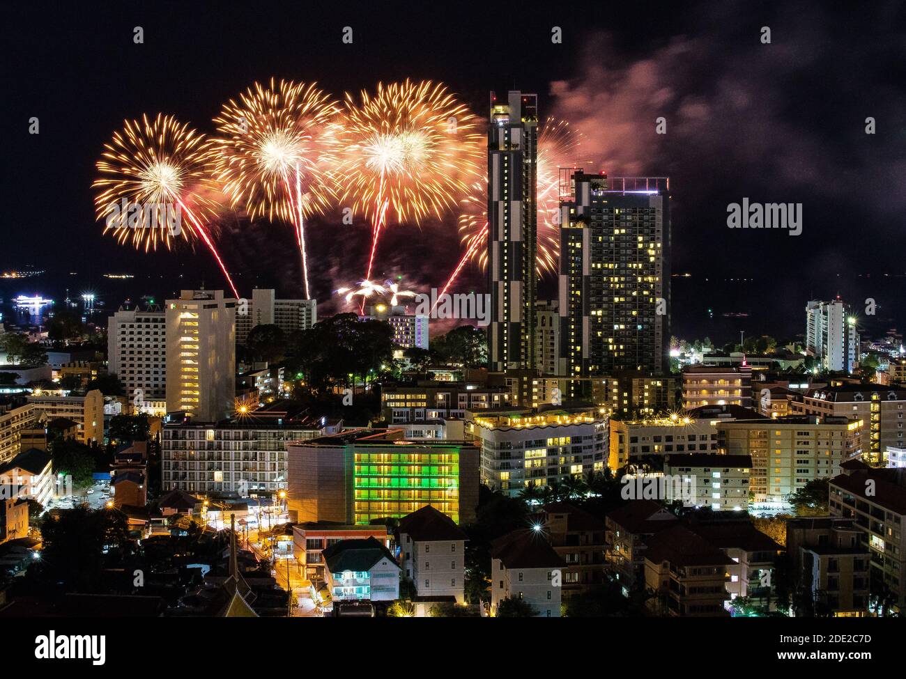 firework festival in Pattaya Thailand Asia Stock Photo - Alamy