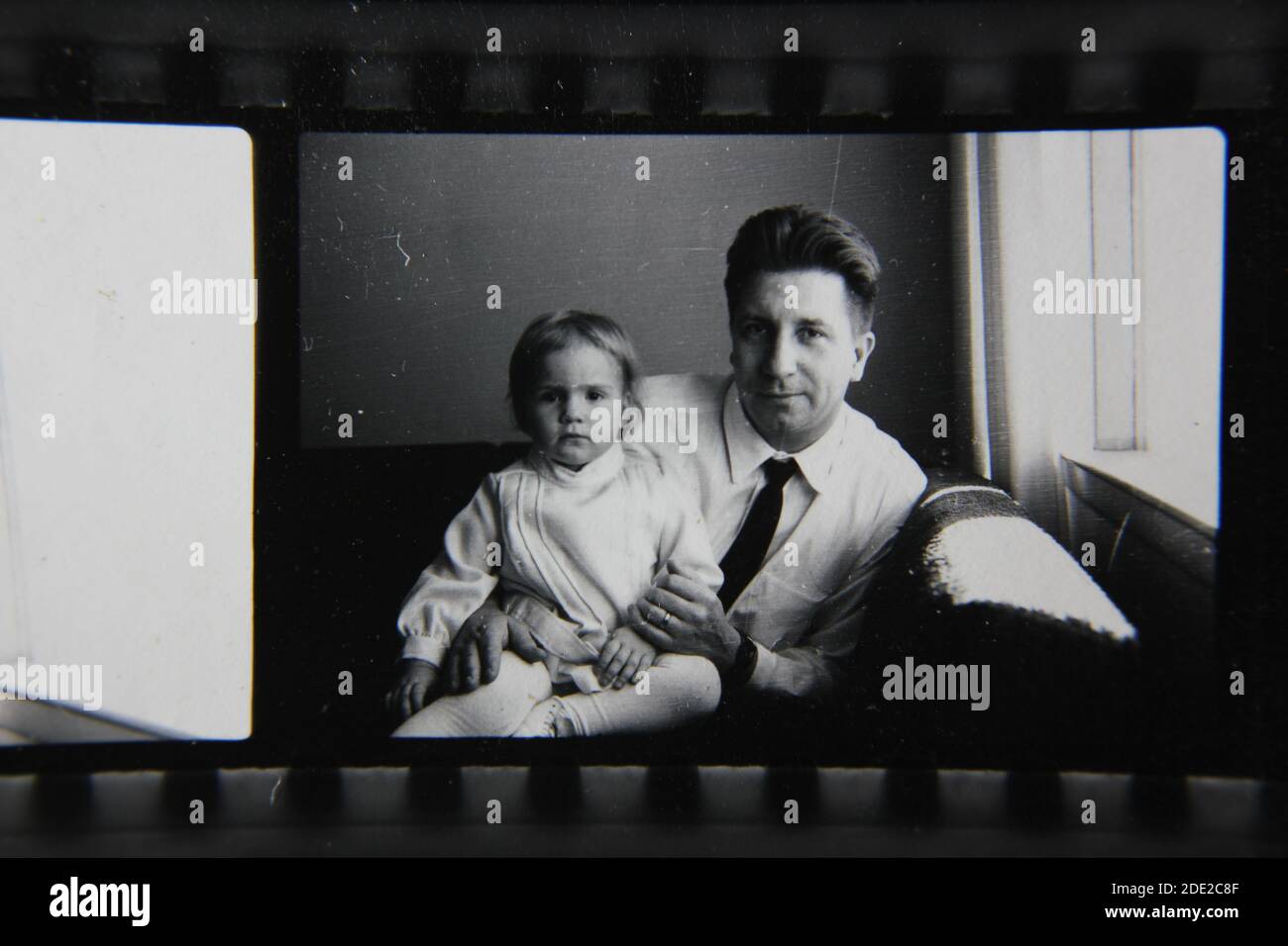 Fine 1970s vintage black and white photography of a father spending ...