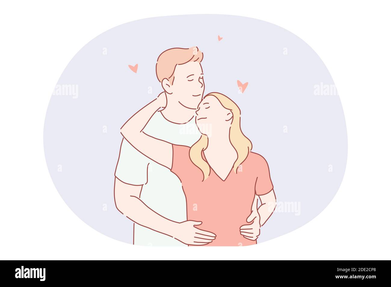 Two people hugging each other Stock Vector Images - Alamy