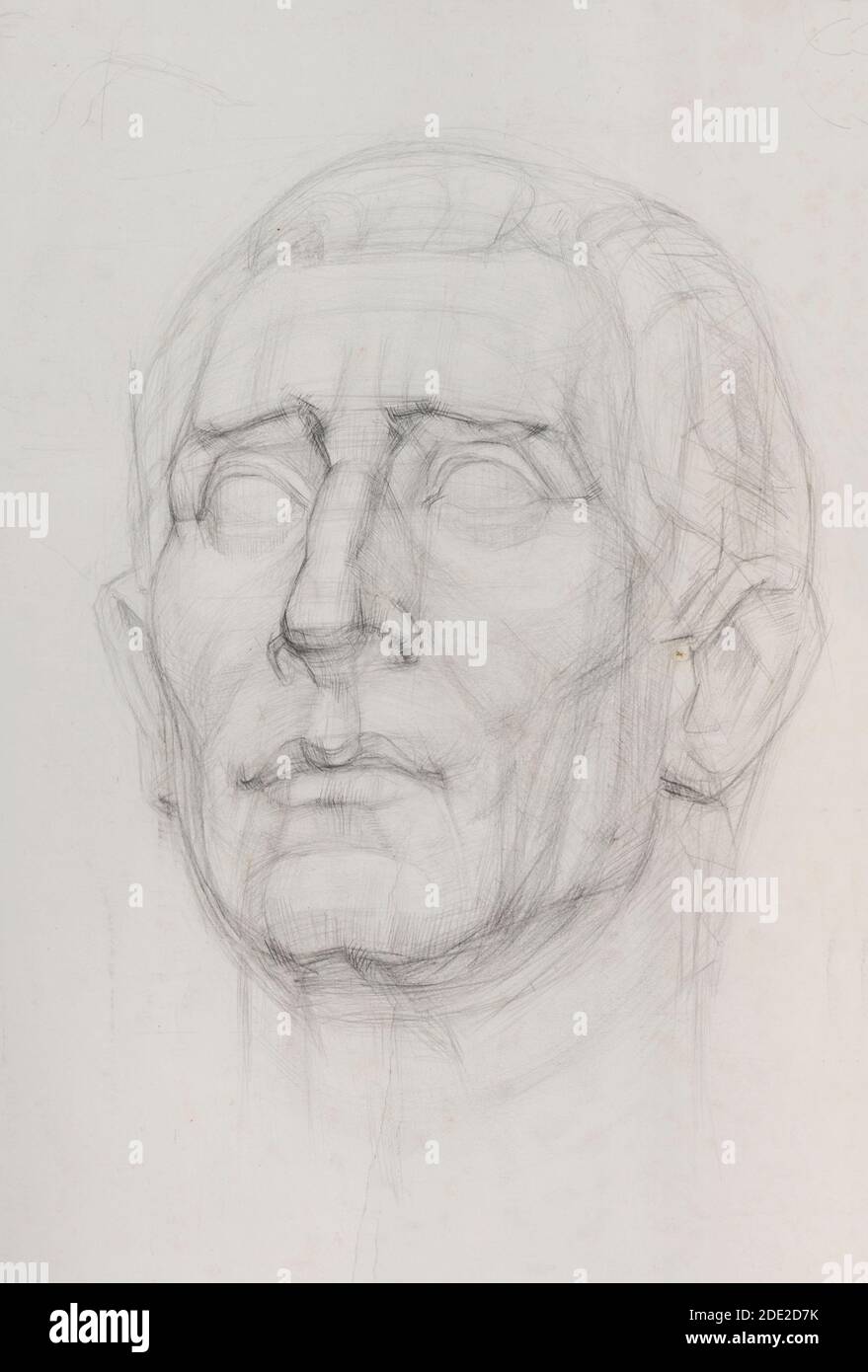 sketch drawing of gypsum sculpture head Stock Photo - Alamy