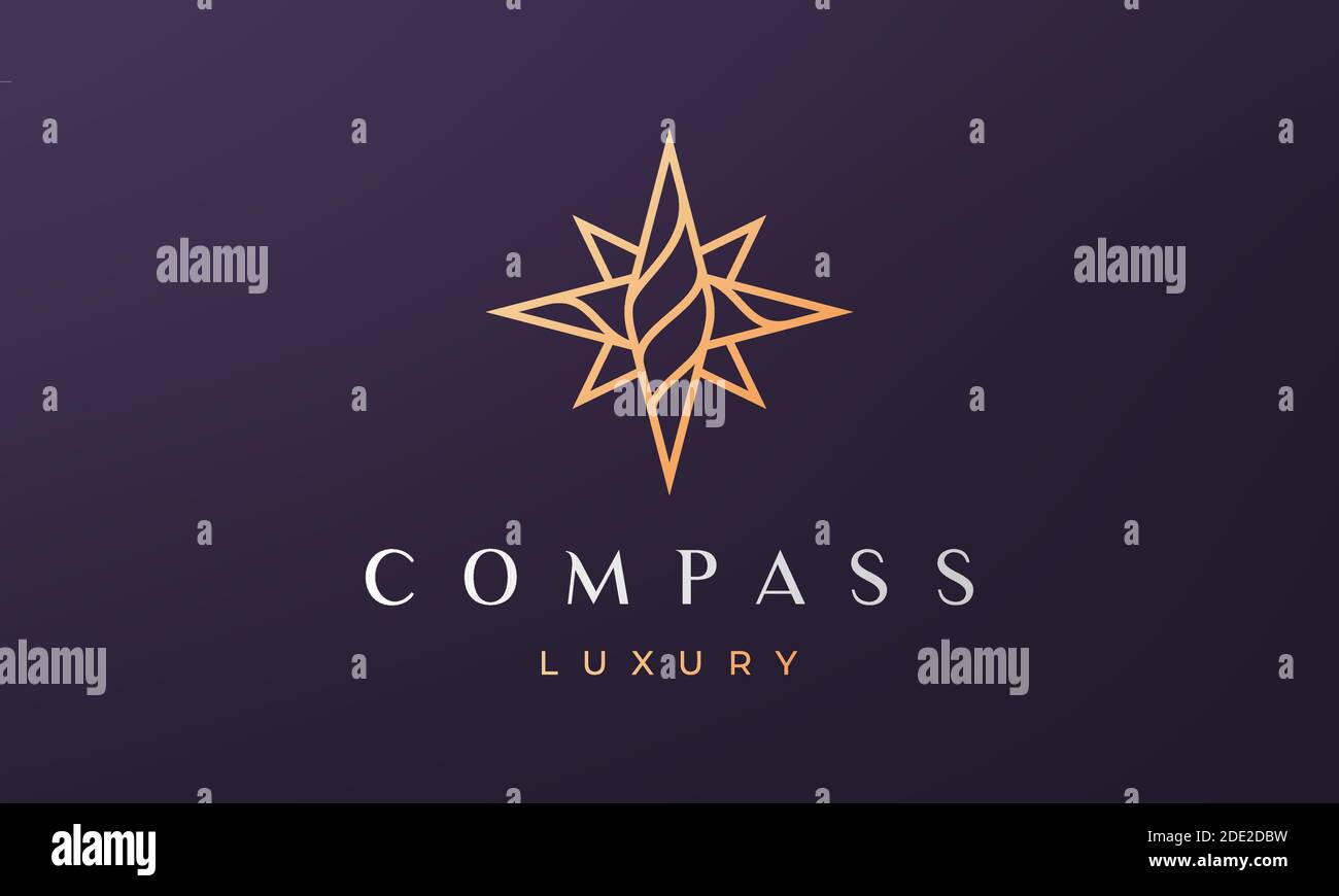 creative compass logo concept with modern and luxury style Stock Vector ...