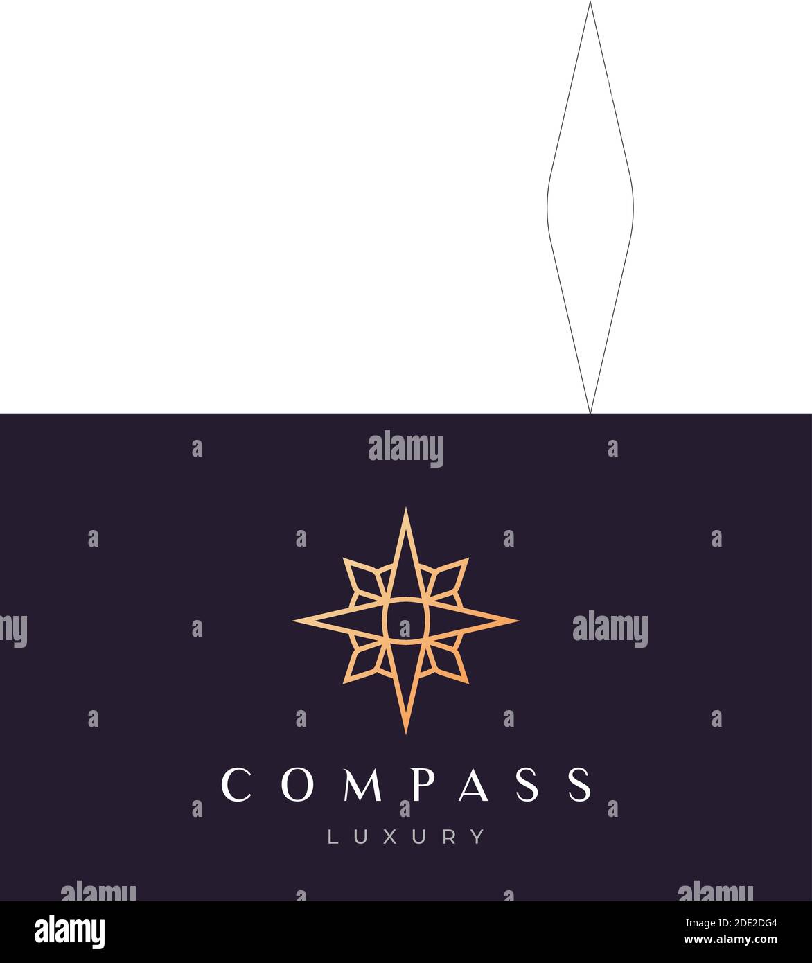 simple compass logo concept with modern and luxury style with gold ...