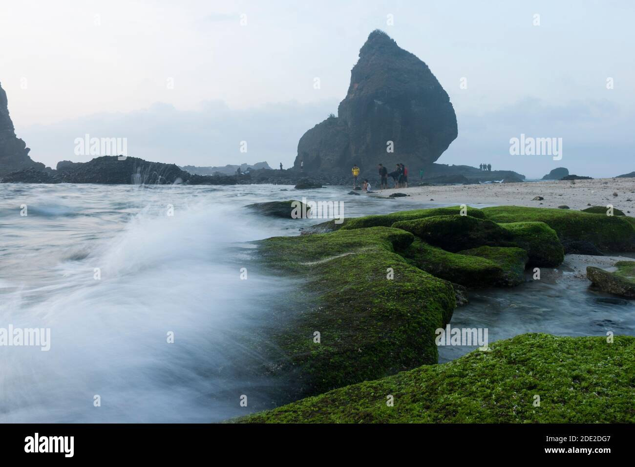 Papuma beach is one of the tourist destinations in Jember, East Java ...