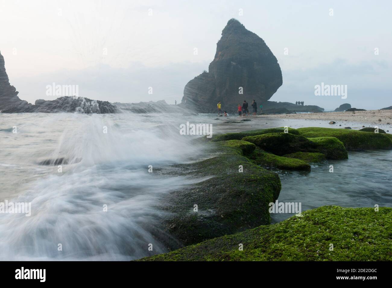 Papuma beach is one of the tourist destinations in Jember, East Java ...