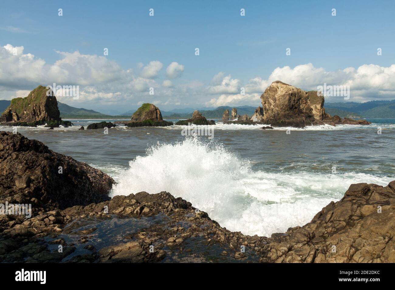 Papuma beach is one of the tourist destinations in Jember, East Java ...