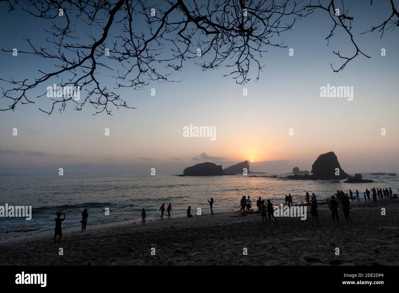 Papuma beach is one of the tourist destinations in Jember, East Java ...