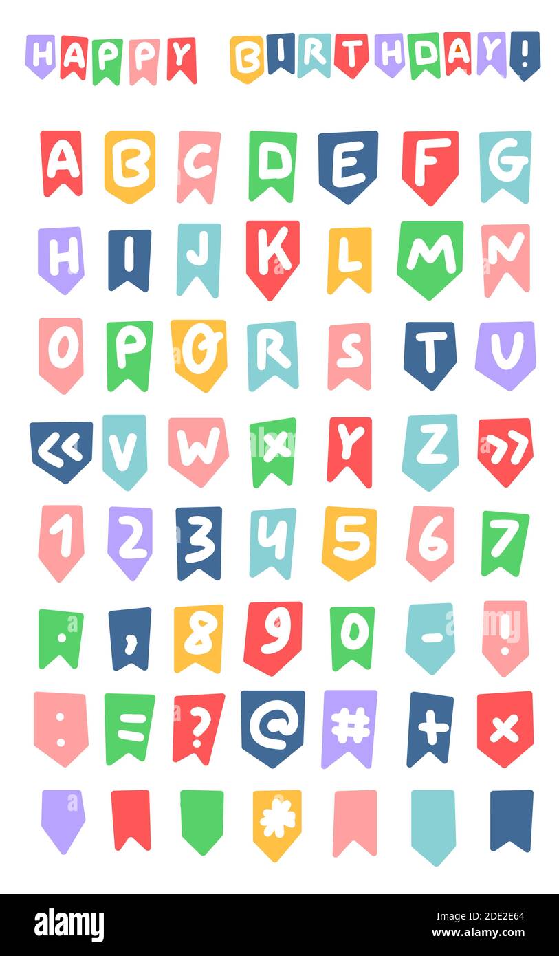 Birthday Clip Art Letters Alphabet