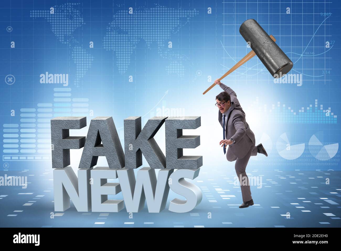 Fake news concept in the information manipulation concept Stock Photo ...