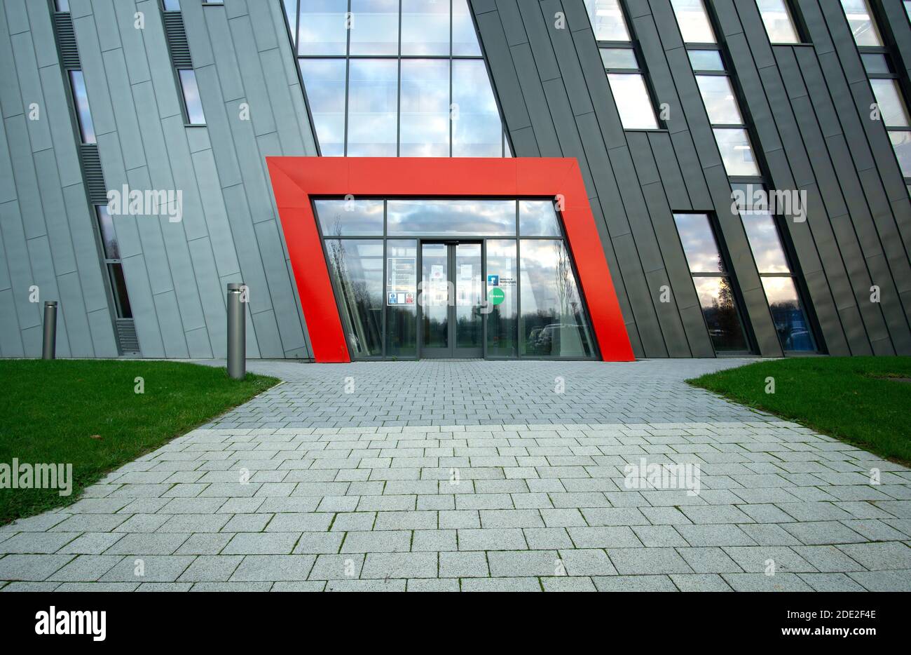 Contemporary architecture on a university building Stock Photo - Alamy