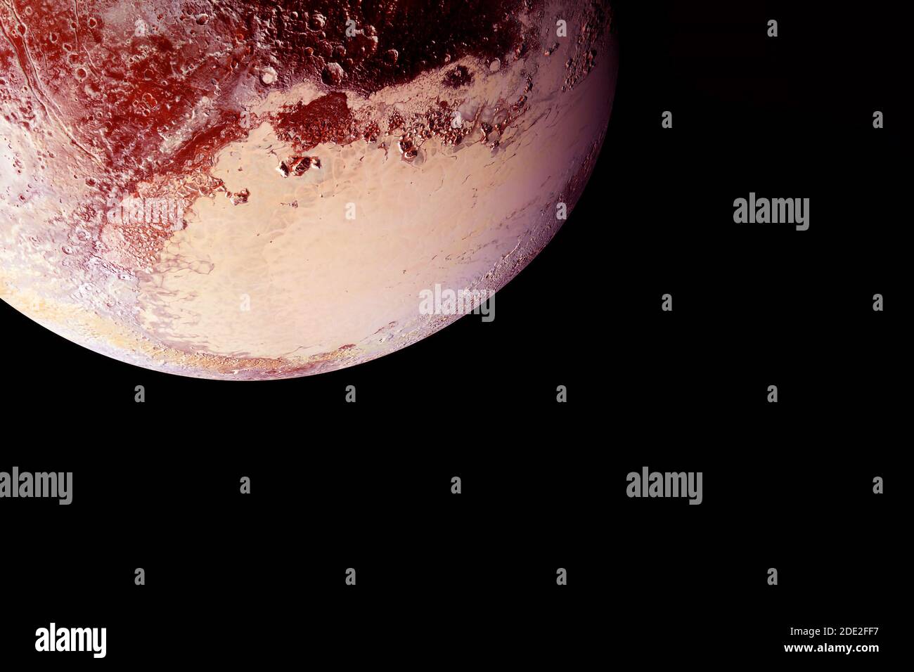 Planet Pluto on a black background. Elements of this image furnished by ...