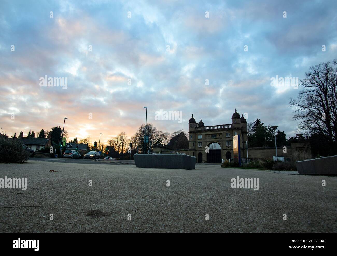 Dusk sunset over a suburb Stock Photo - Alamy