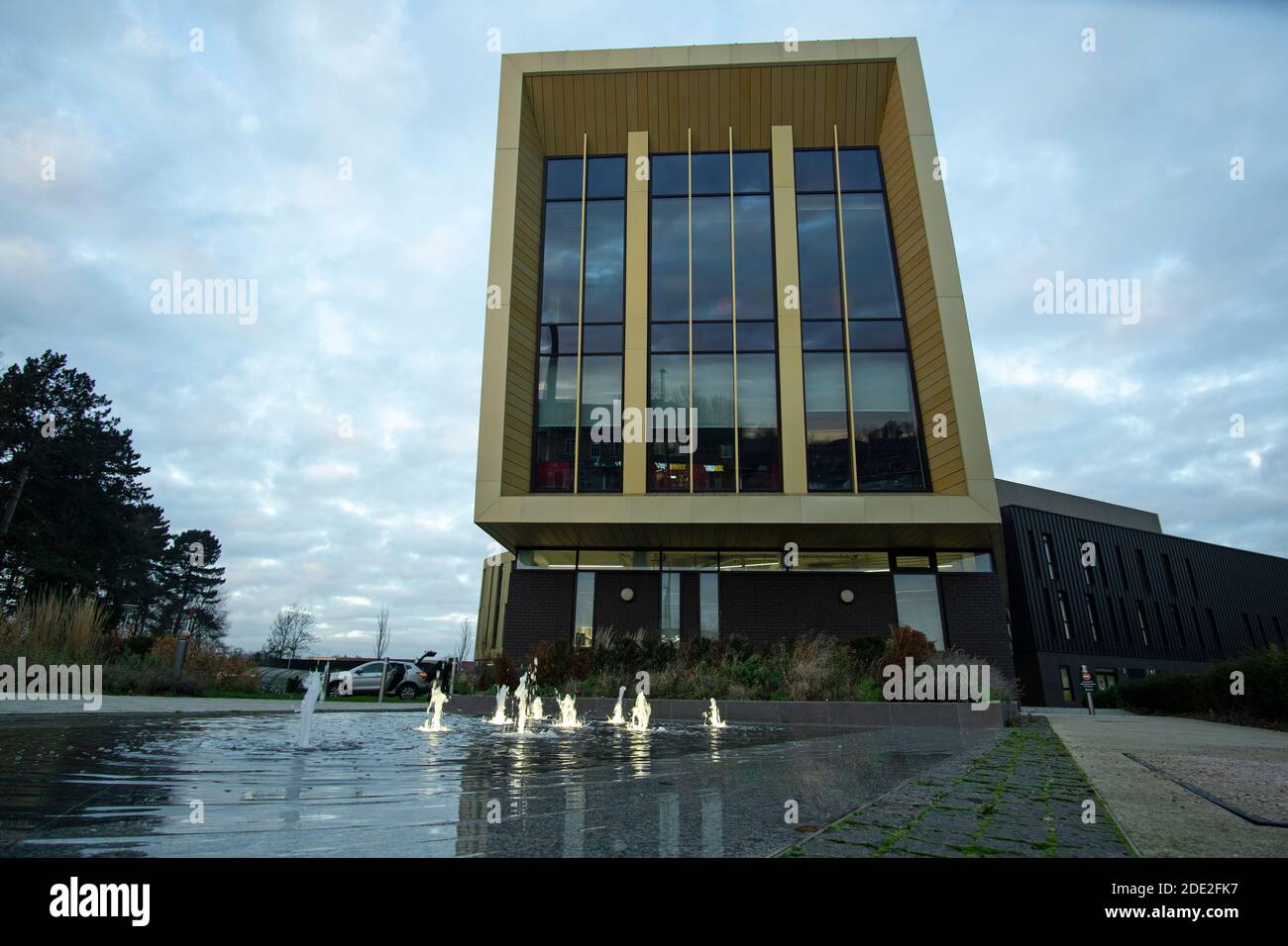 Modern water feature example Stock Photo - Alamy
