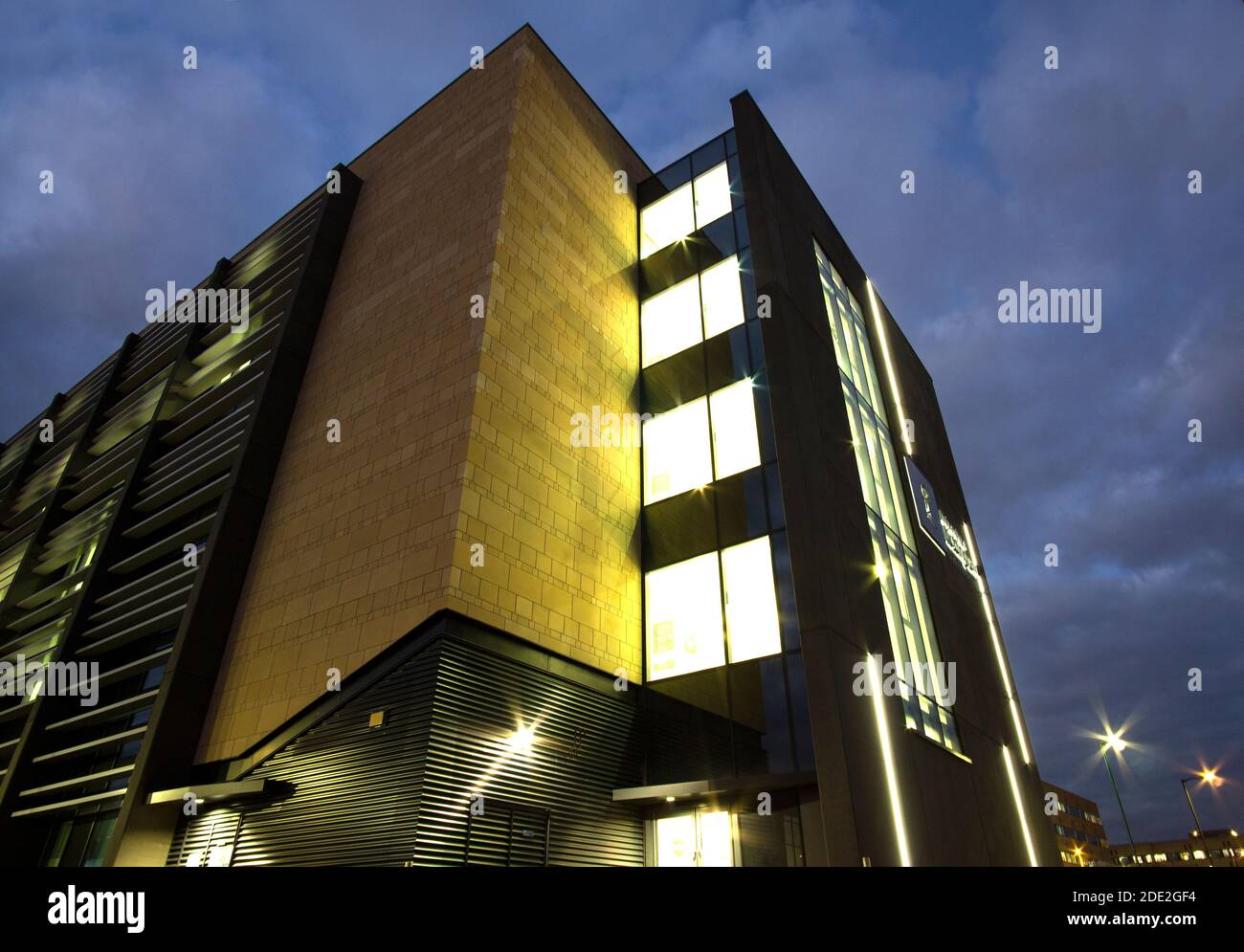 University buildings at night Stock Photo - Alamy