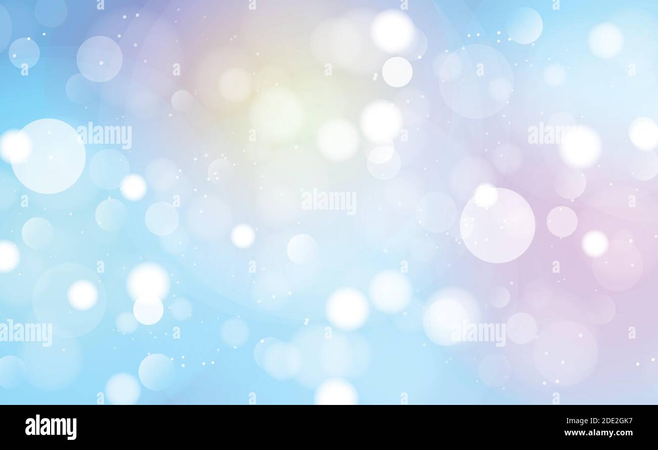 Abstract blue blurred background with bokeh effect - illustration Stock ...