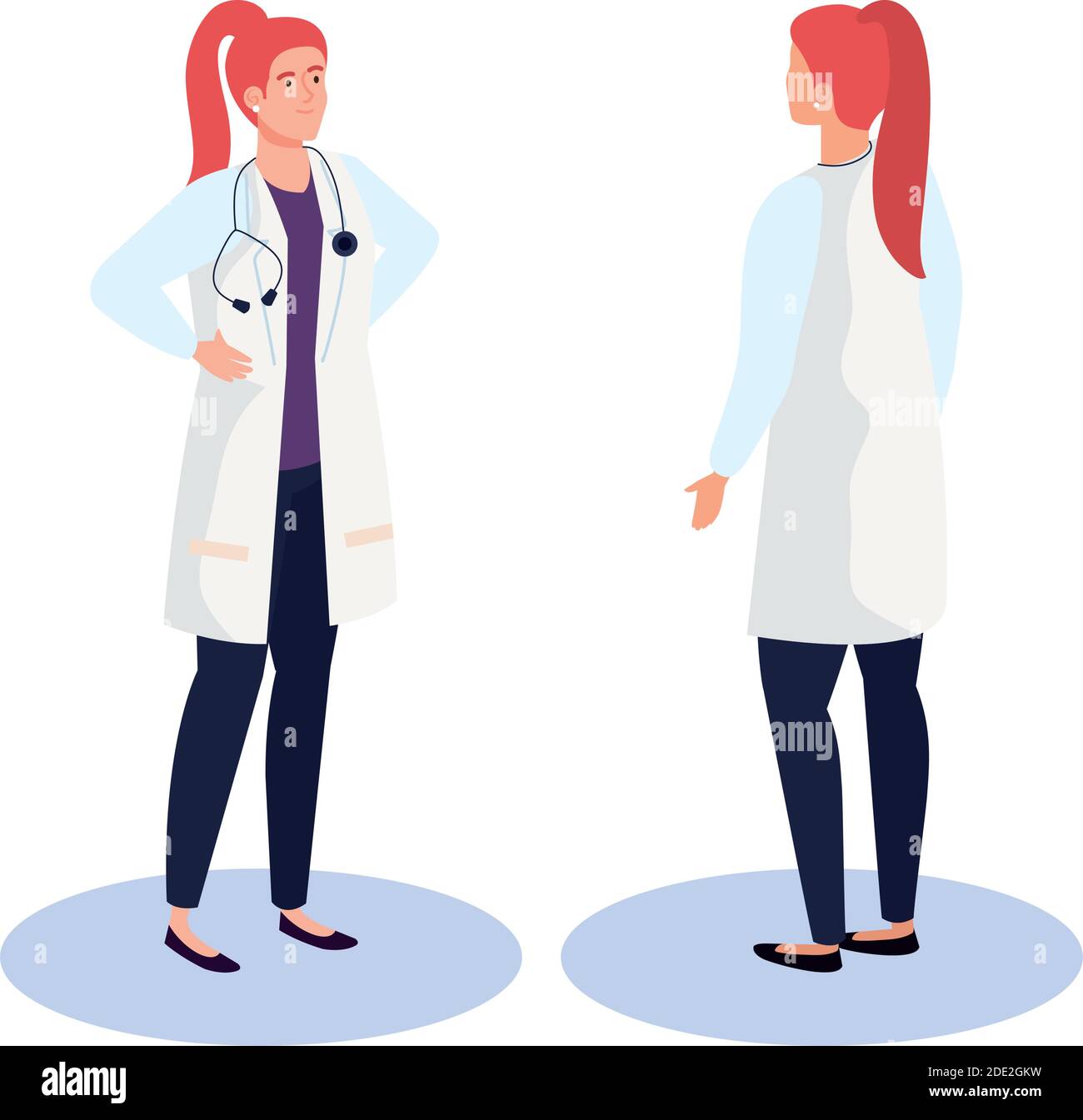 Doctor back side Cut Out Stock Images & Pictures - Alamy