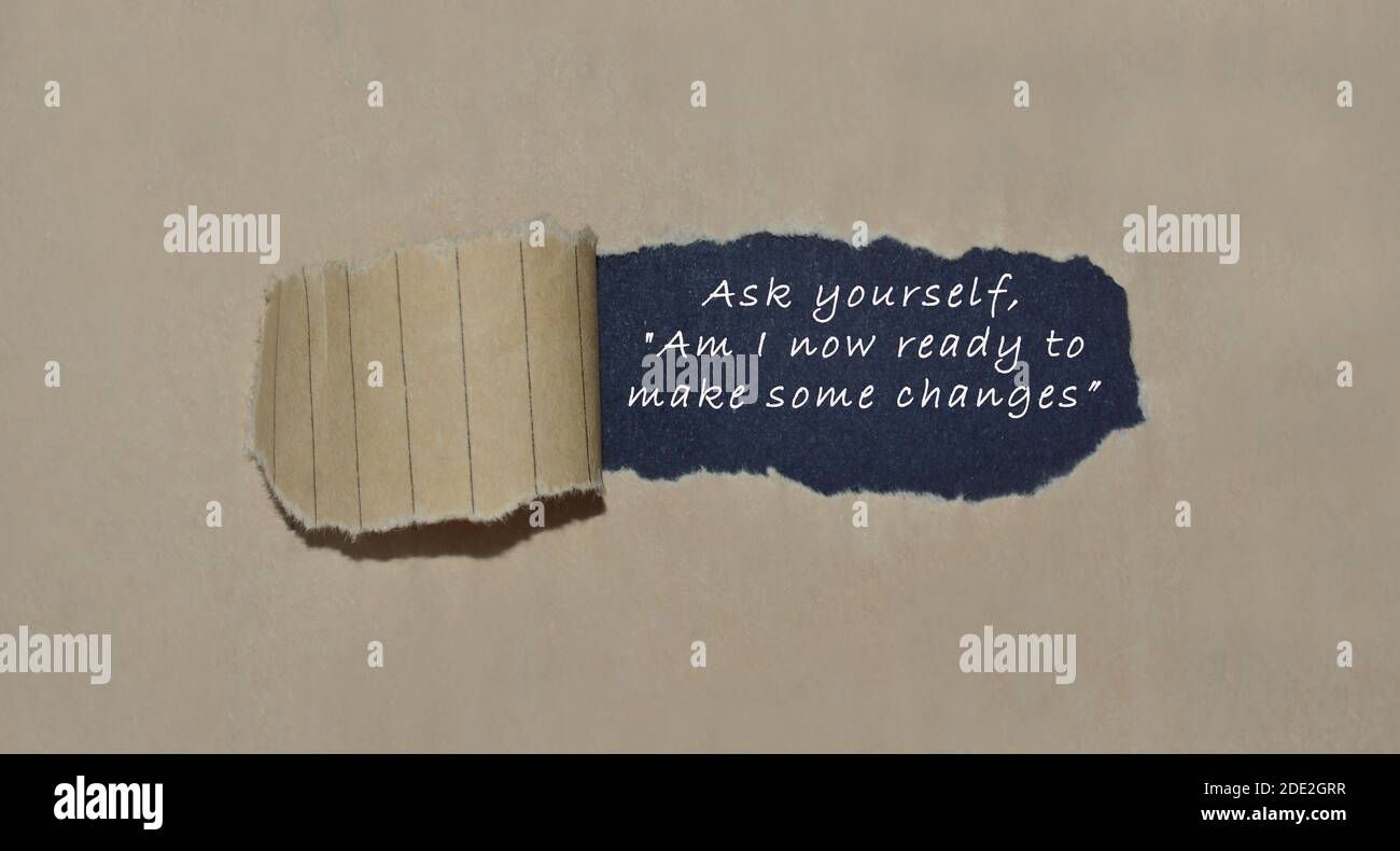 Motivational quote written on brown torn paper - Motivational concept ...