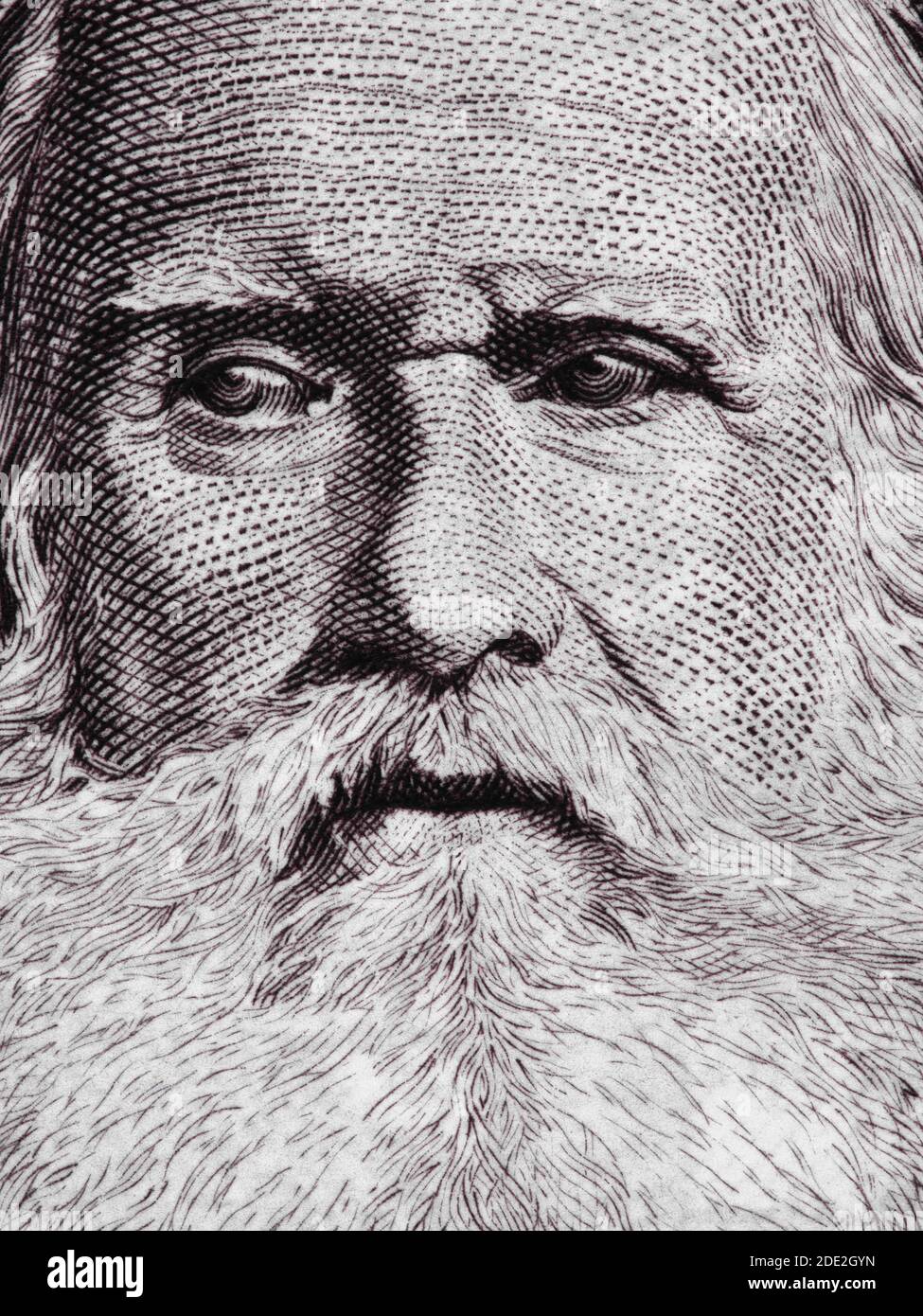 Dom Pedro II (1825 - 1891) portrait on Brazilian 10 Cruzeiros (1980 ...