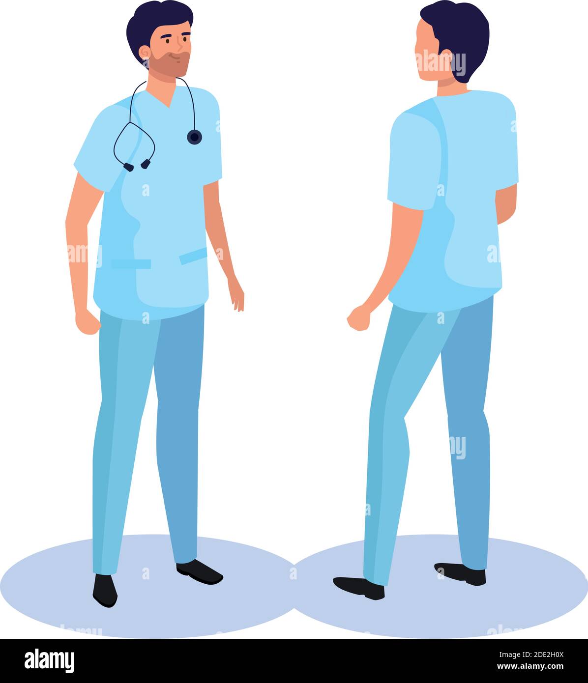 Doctor back side Cut Out Stock Images & Pictures - Alamy