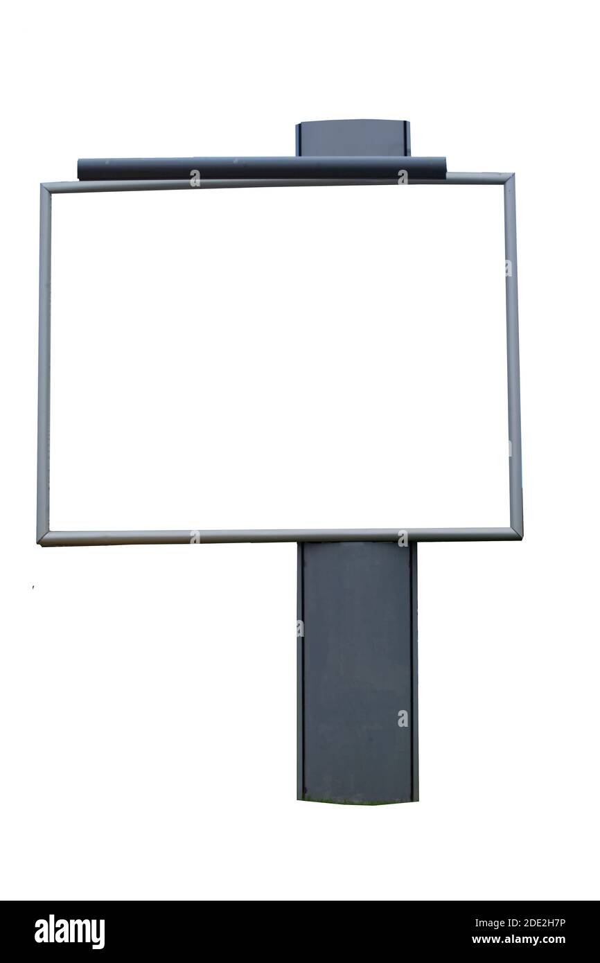 square billboard isolated on white background Stock Photo - Alamy