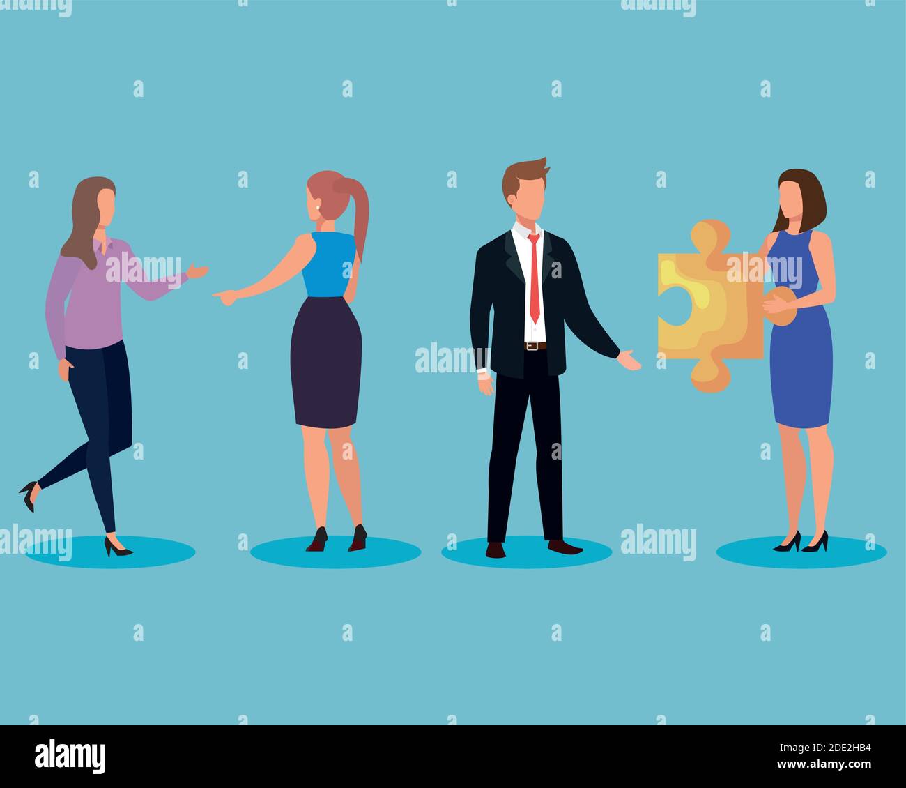 Creative people with puzzle vector design Stock Vector Image & Art - Alamy