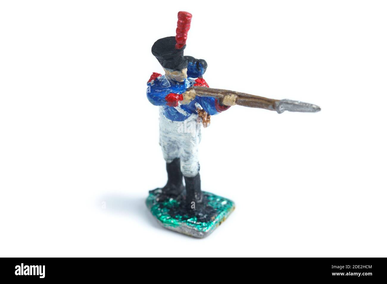 Photo of handmade tin soldier on the white background Stock Photo - Alamy