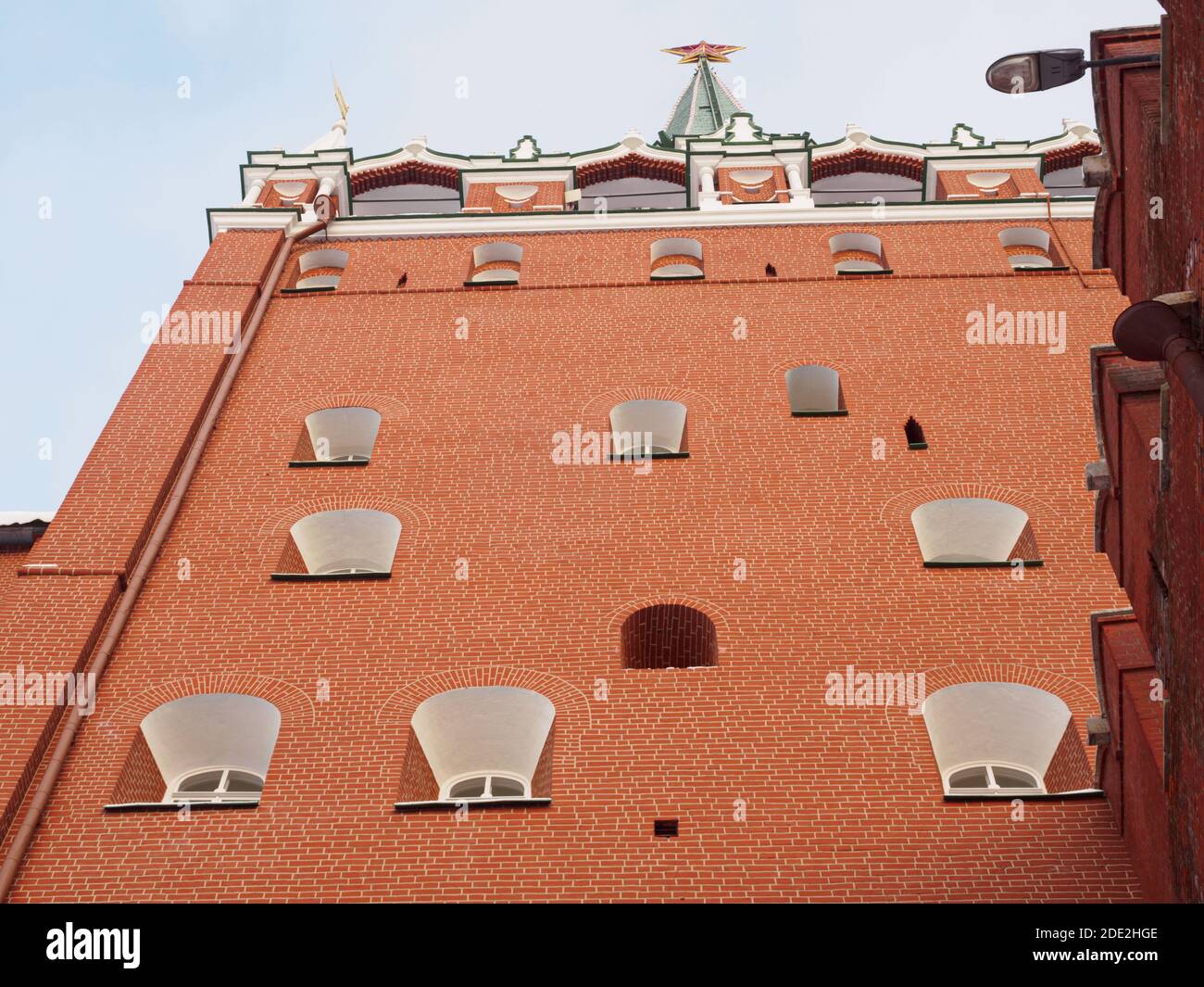 Moscow Kremlin wall windows, Russia Stock Photo - Alamy