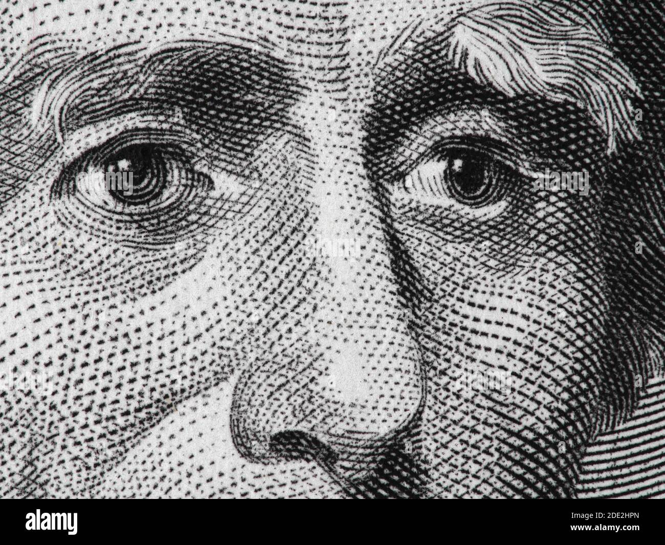 Us President Andrew Jackson Face On Usa Twenty Dollar Bill Extreme