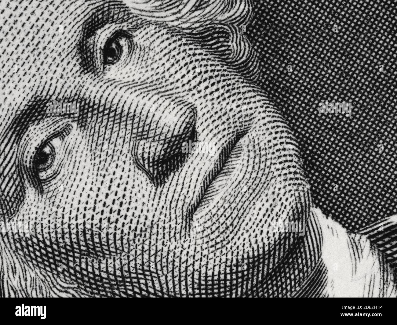 US president George Washington face portrait on the USA one dollar bill ...