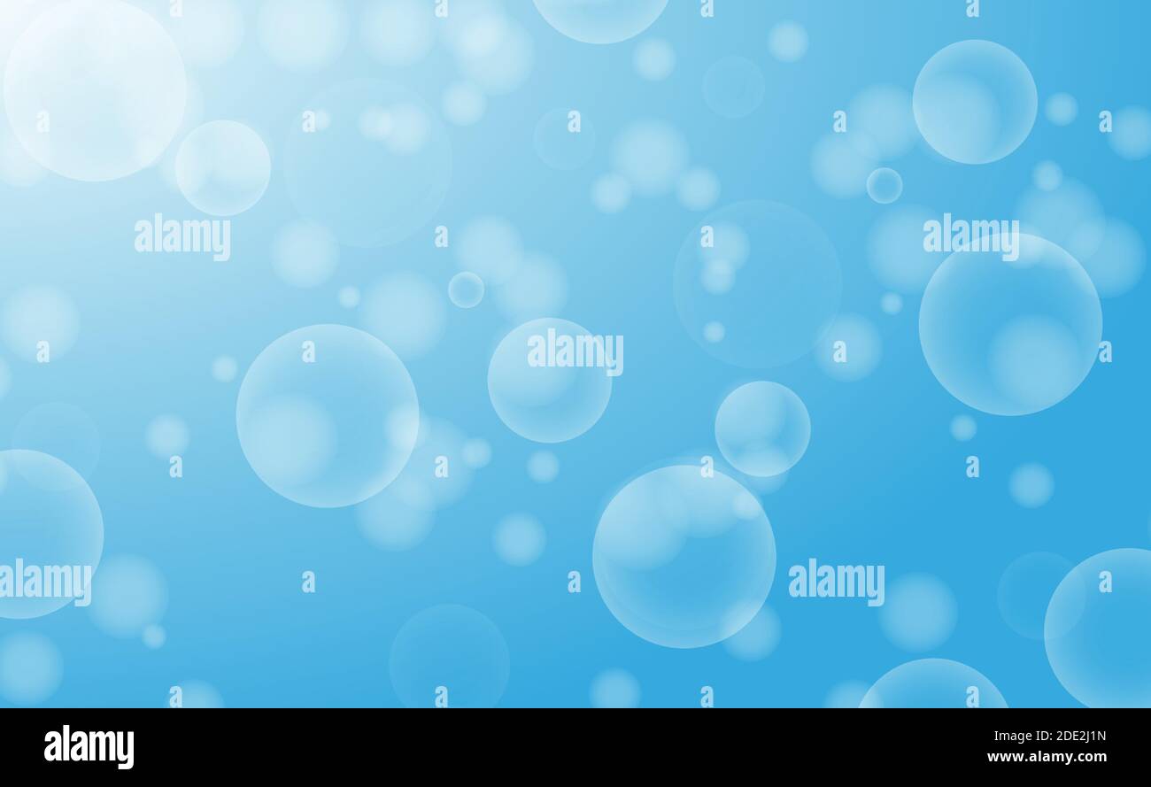 Abstract blue blurred background with bokeh effect - illustration Stock ...
