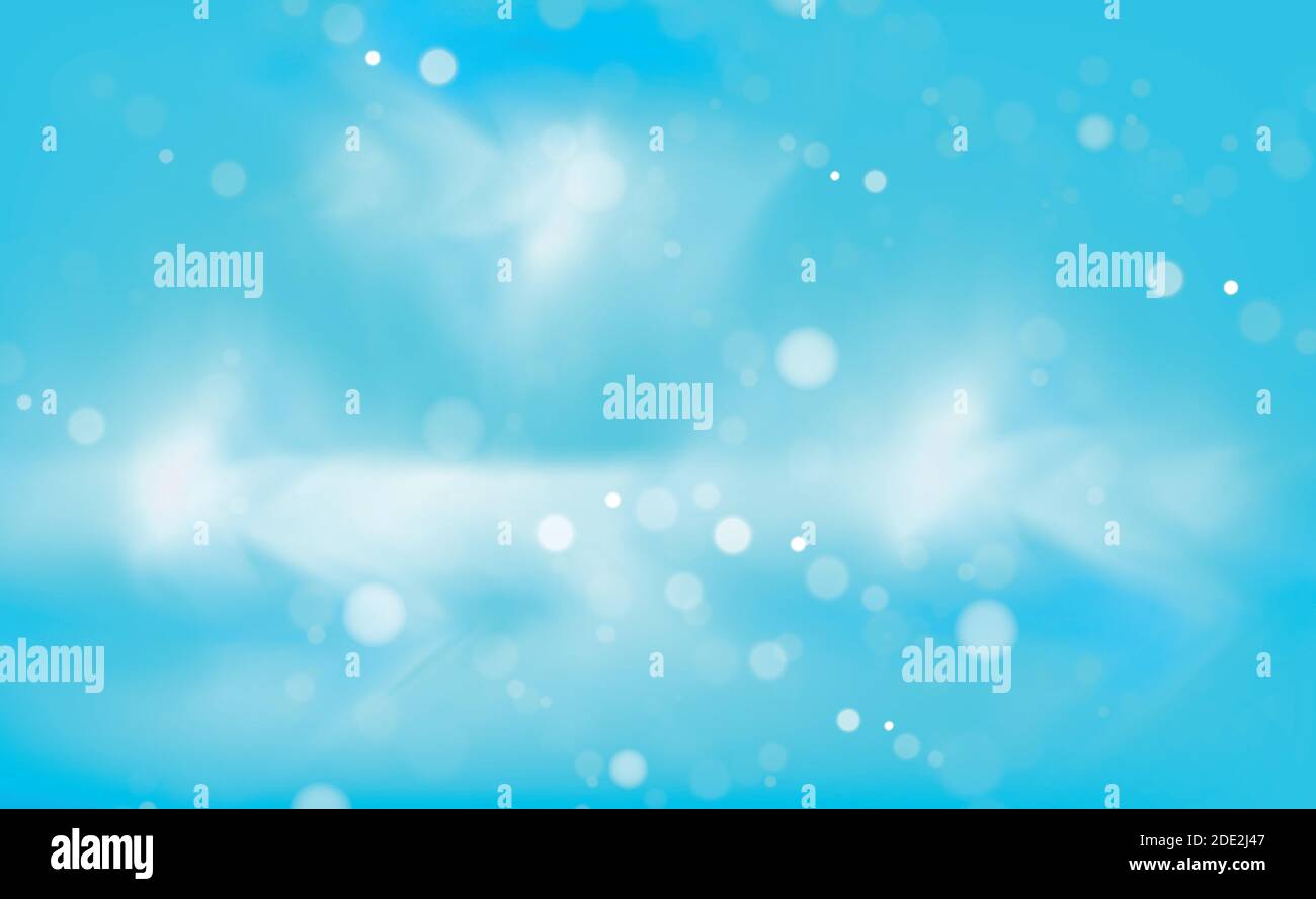 Abstract blue blurred background with bokeh effect - illustration Stock ...