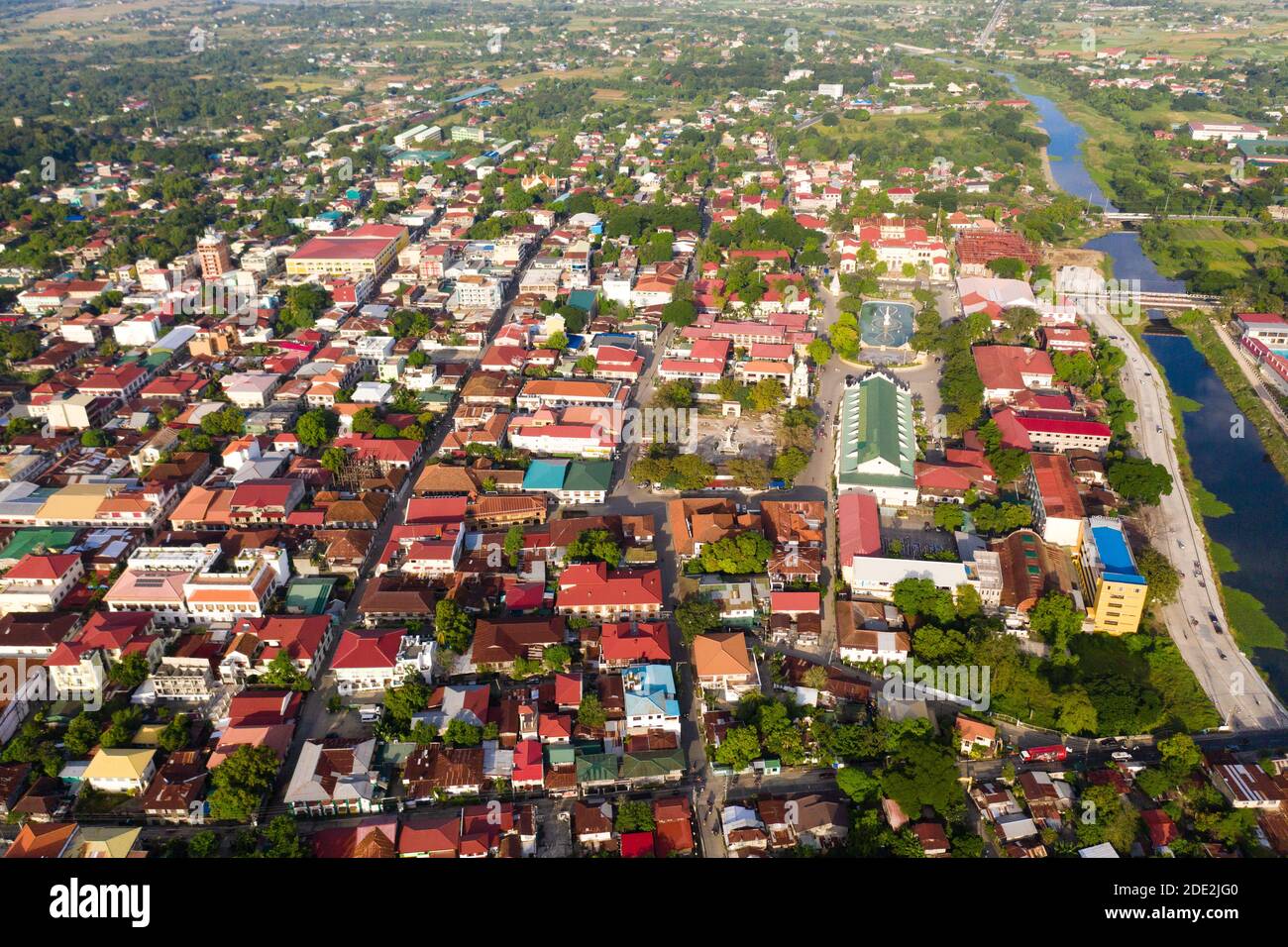Historic colonial town in Spanish style Vigan. Historic buildings in ...