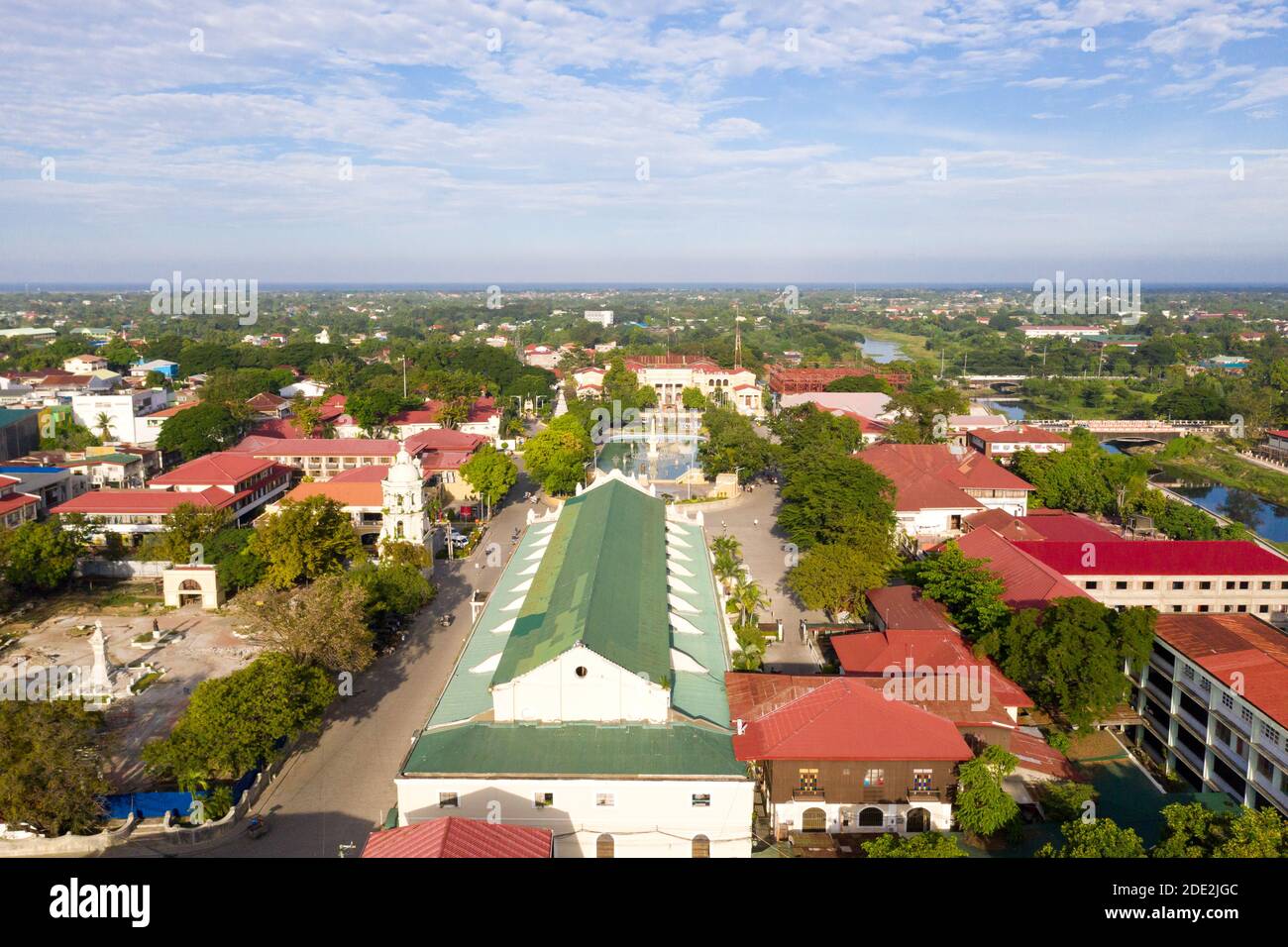 Vigan Cathedral's Spanish colonial bell tower. Ancient bell tower on ...