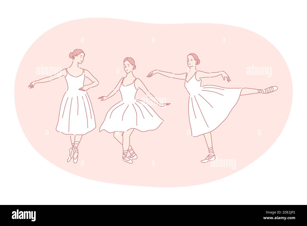 Female dancer during dance in Stock Vector Images - Alamy