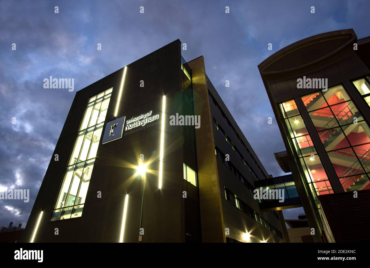 University buildings at night Stock Photo - Alamy