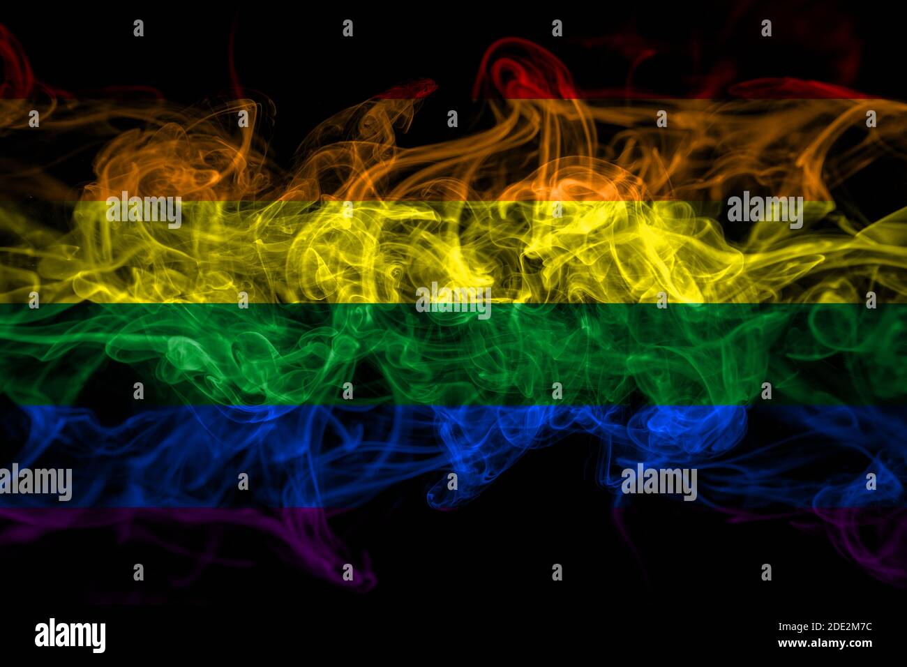 Gay, Pride smoke flag isolated on black background Stock Photo - Alamy