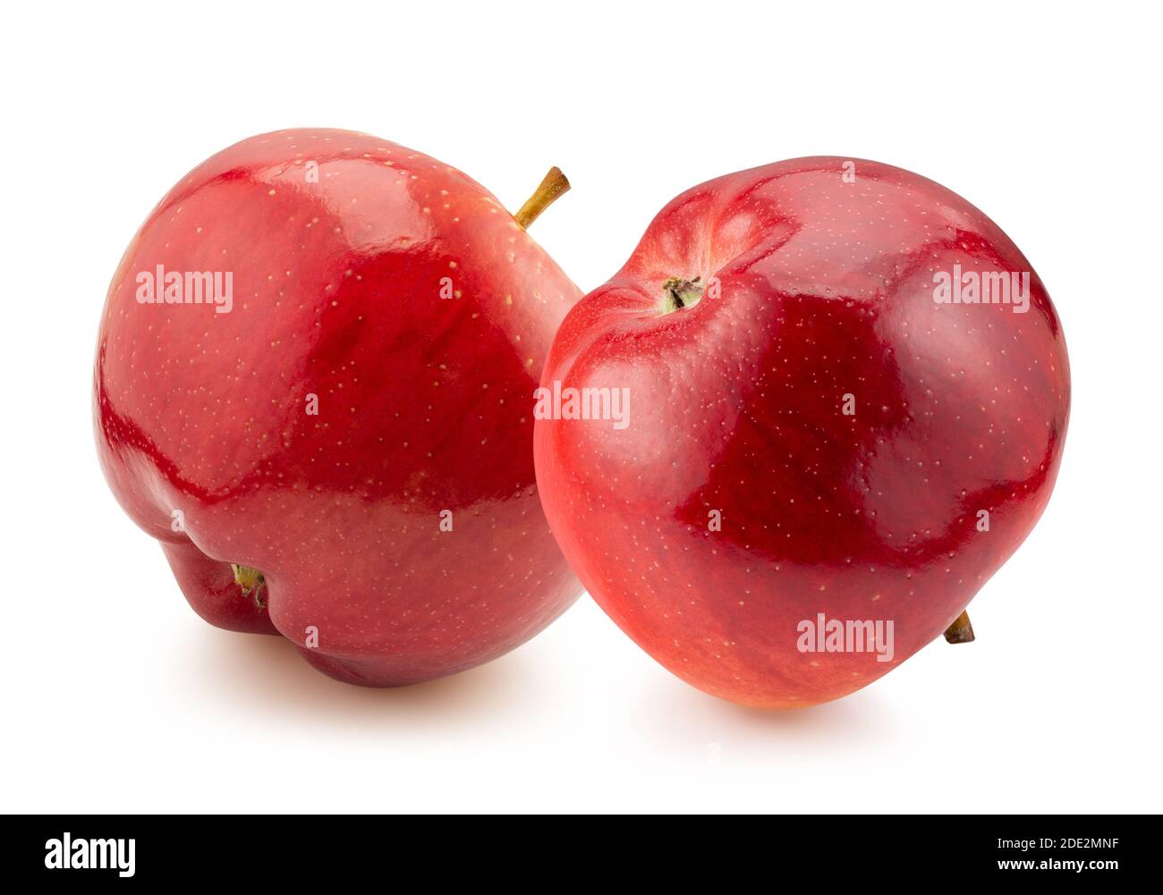 two apples isolated on white background Stock Photo - Alamy