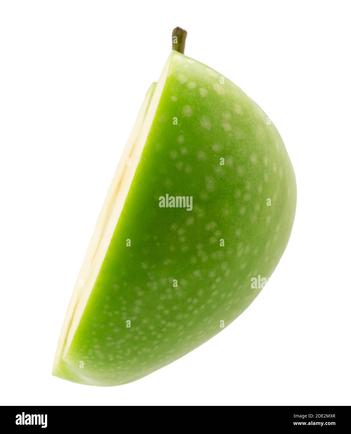 green apple slice isolated on a white background Stock Photo - Alamy